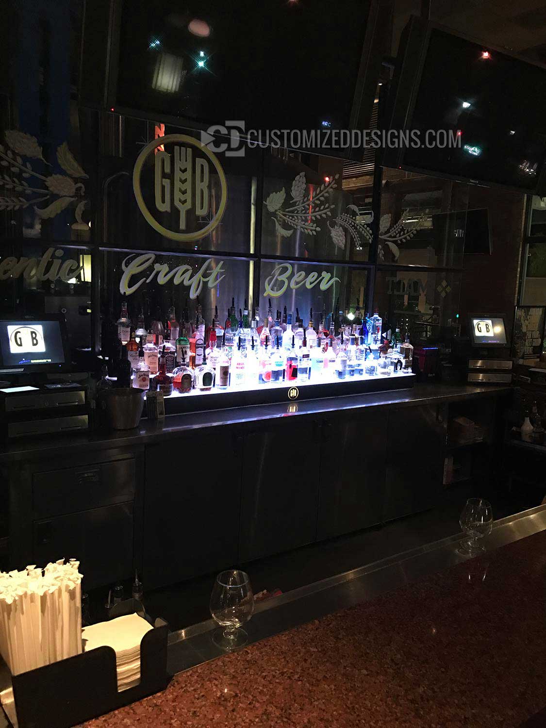 3 Tier Commercial Back Bar Display - Bar & Nightclub - Products & Ideas