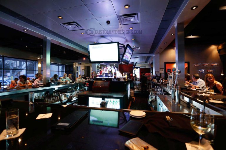 Multi-Sided Island Style Commercial Bar Shelving for Restaurants & Bars