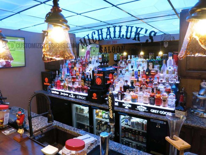 LED Lighted Bar Shelving - Made in the USA