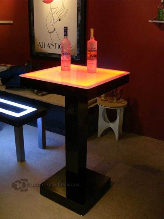 LED Lighted Cocktail Table - Lounge & Nightclub Furniture - Products ...
