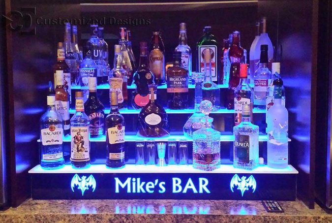 LED Lighted Bar Shelving - Made in the USA