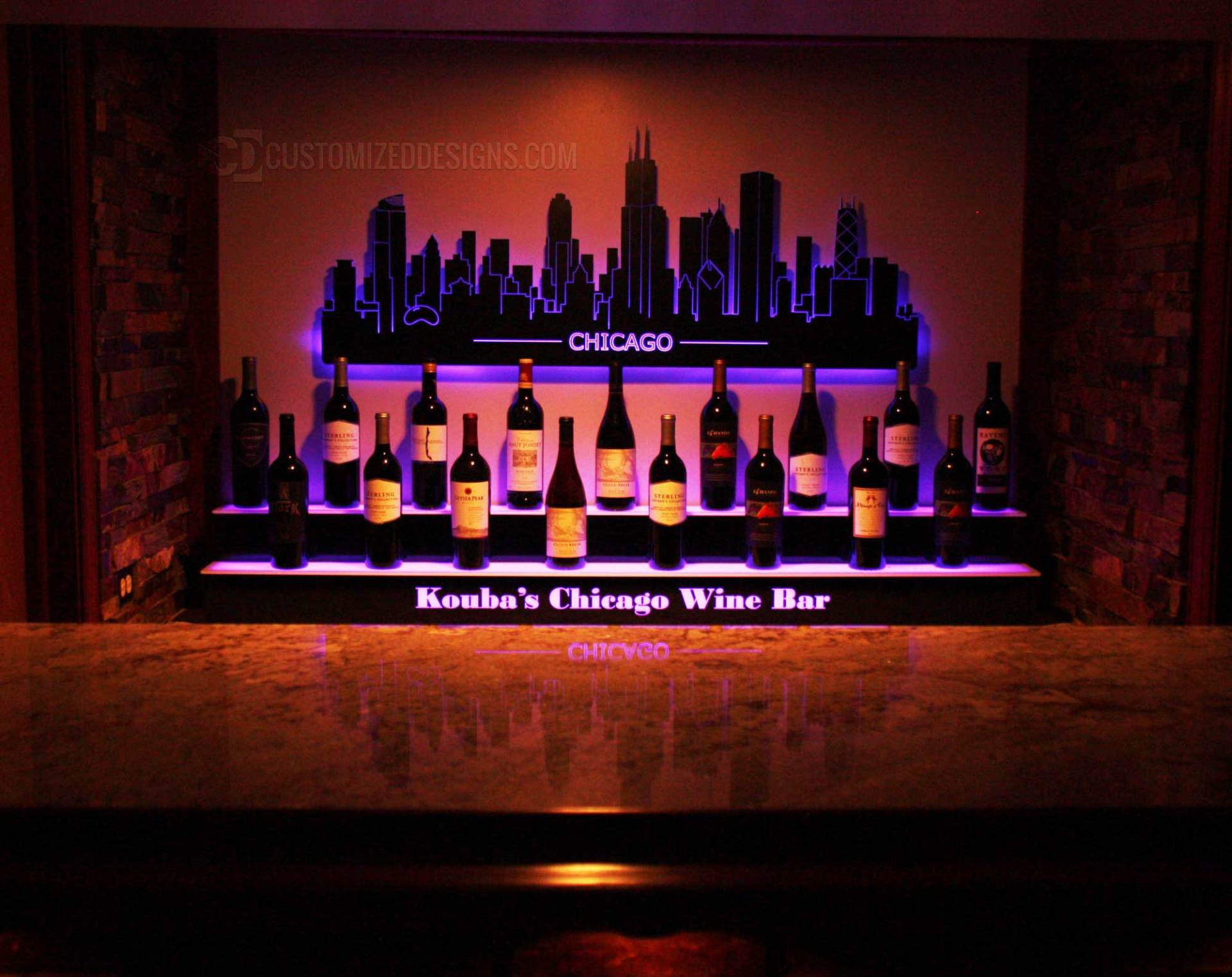 Downtown Chicago Lighted Skyline - Customizeddesigns.com