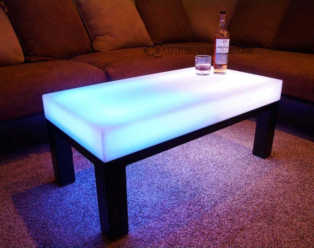 LED Lighted Lounge Coffee Table - Aurora Series - Customized Designs