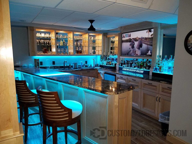 LED Lighted Bar Shelving - Made in the USA