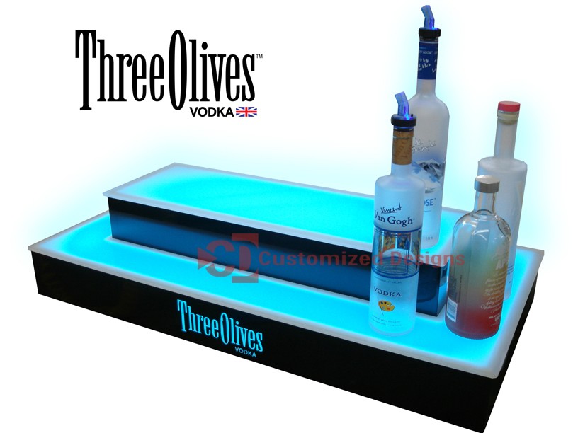 Three Olives Vodka 2 Tier 2 Sided Island Display - Bar Displays ...