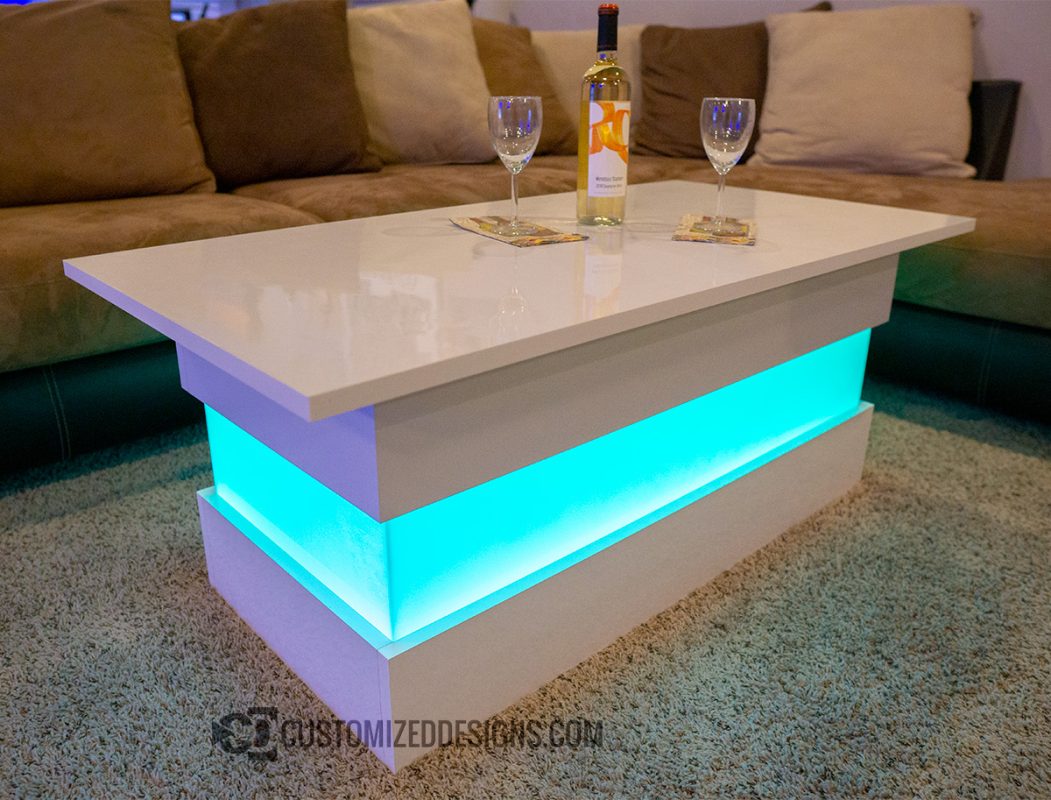 Mirage LED Lighted Coffee Table - Perfect for Lounges and Nightclubs!