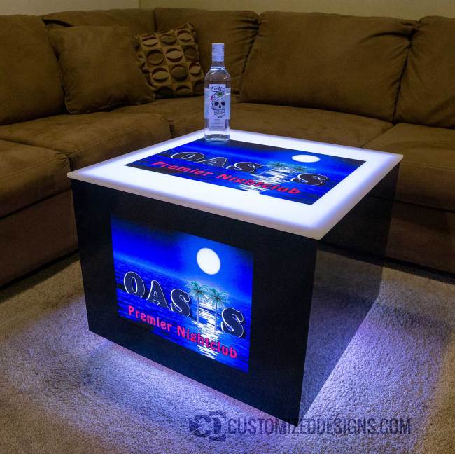Cubix Series - 23" x 23" LED Side Table | Lounge Furniture | Bar Furniture
