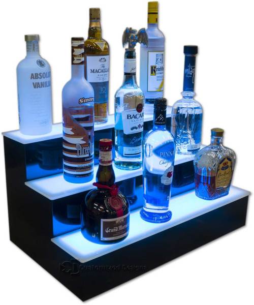 3 Step 36" Liquor Display - Customizeddesigns.com