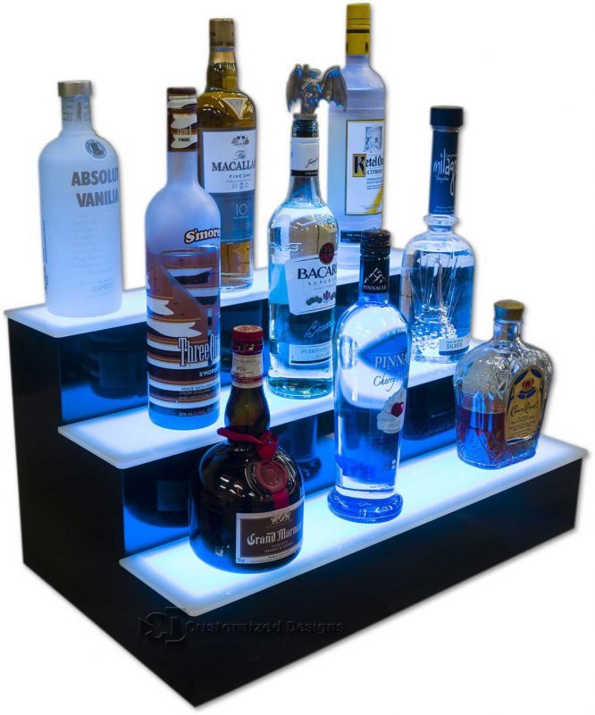 3 Step 36" Liquor Display - Customizeddesigns.com