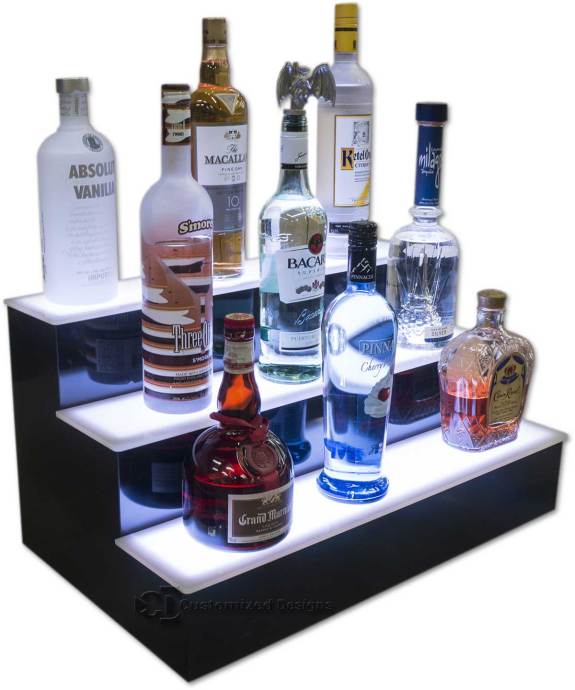 3 Step 36" Liquor Display - Customizeddesigns.com