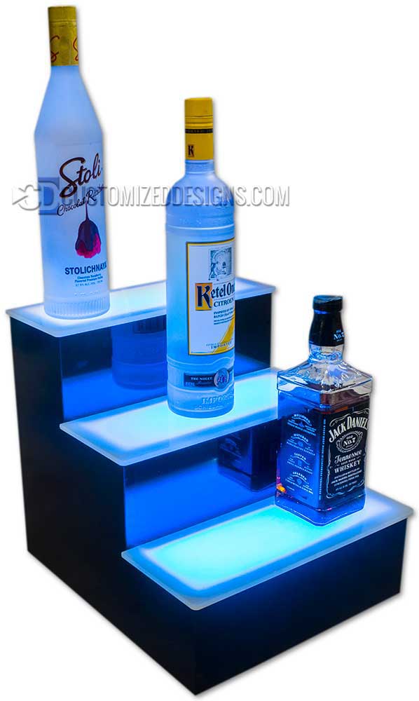 3 Step 12" Liquor Display - Customizeddesigns.com