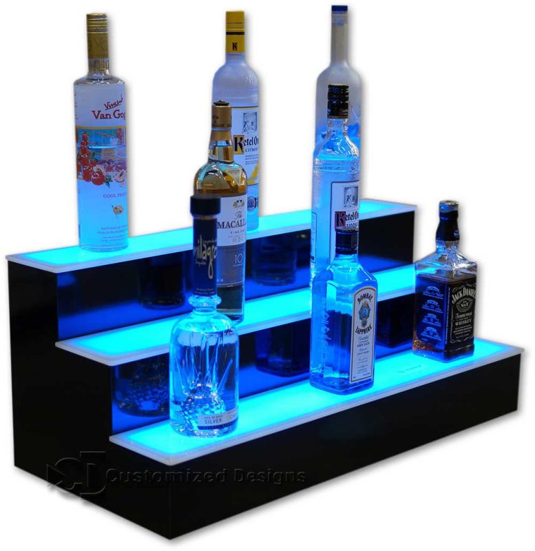 3 Step 32" Liquor Display - Customizeddesigns.com