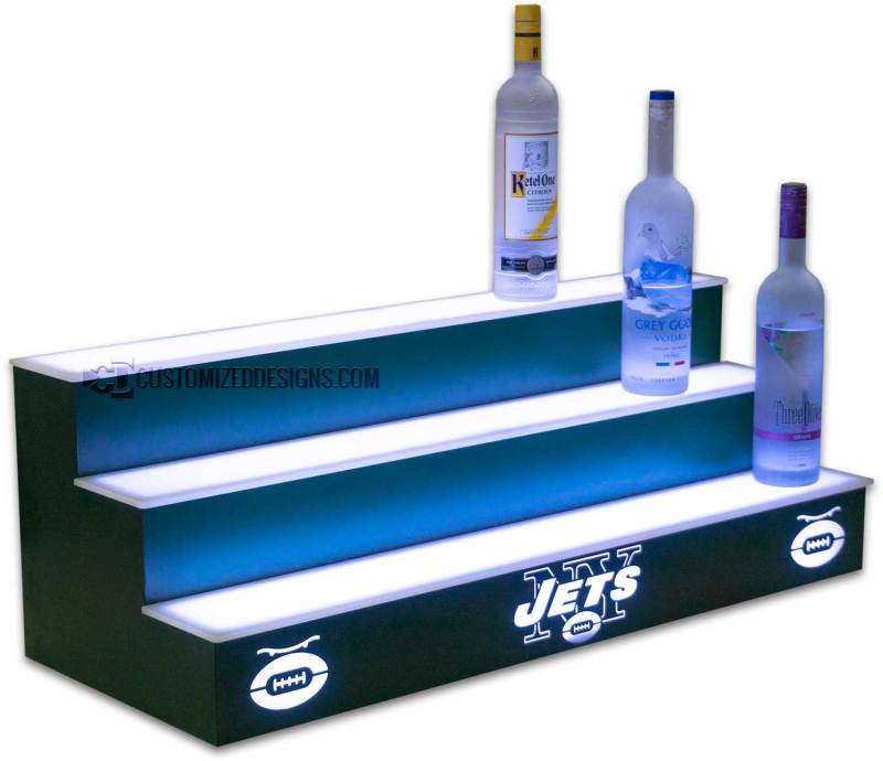 Lighted Liquor Display Shelves - 3 Tiers - Customize Yours Today!