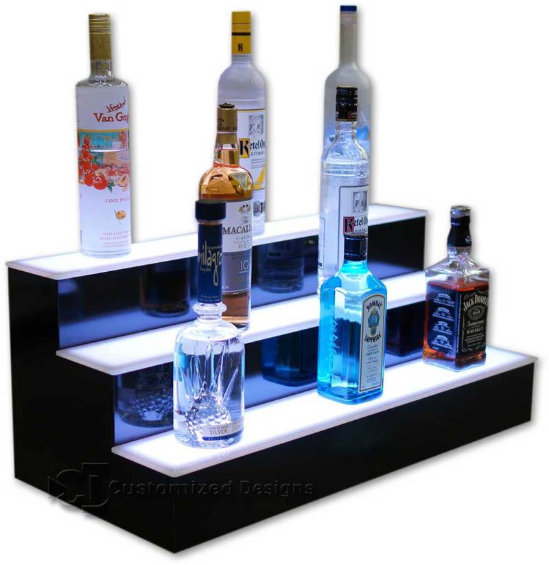 3 Step 32" Liquor Display - Customizeddesigns.com