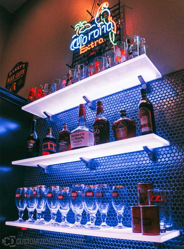 Wall Mounted Bar Shelving - Home Bar Ideas - Products & Ideas
