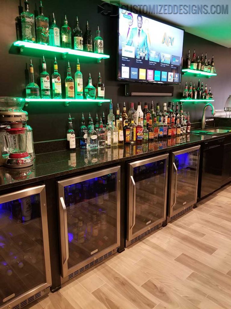 LED Back Bar Shelving - Bar & Nightclub - Products & Ideas